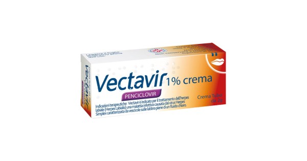 Vectavir Crema 1% tubo da 2 grammi trattamento antivirale per herpes ...