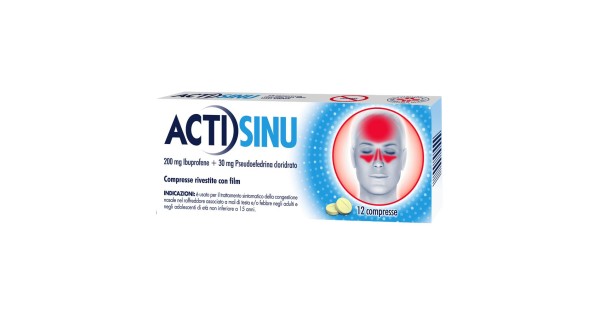 Actisinu 200 Mg/30 Mg Compresse Rivestite Con Film 12 Compresse In ...