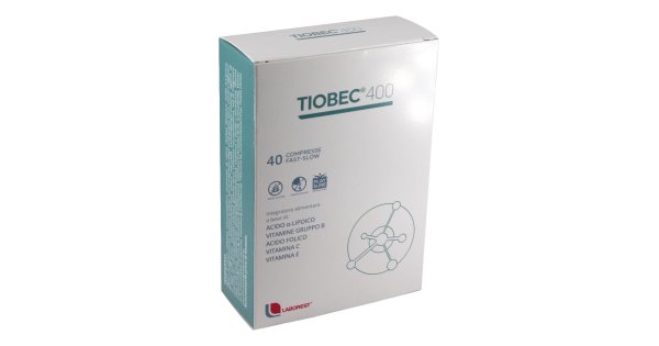 Tiobec 400 - Integratore di acido alfa-lipoico e vitamine 40 compresse ...