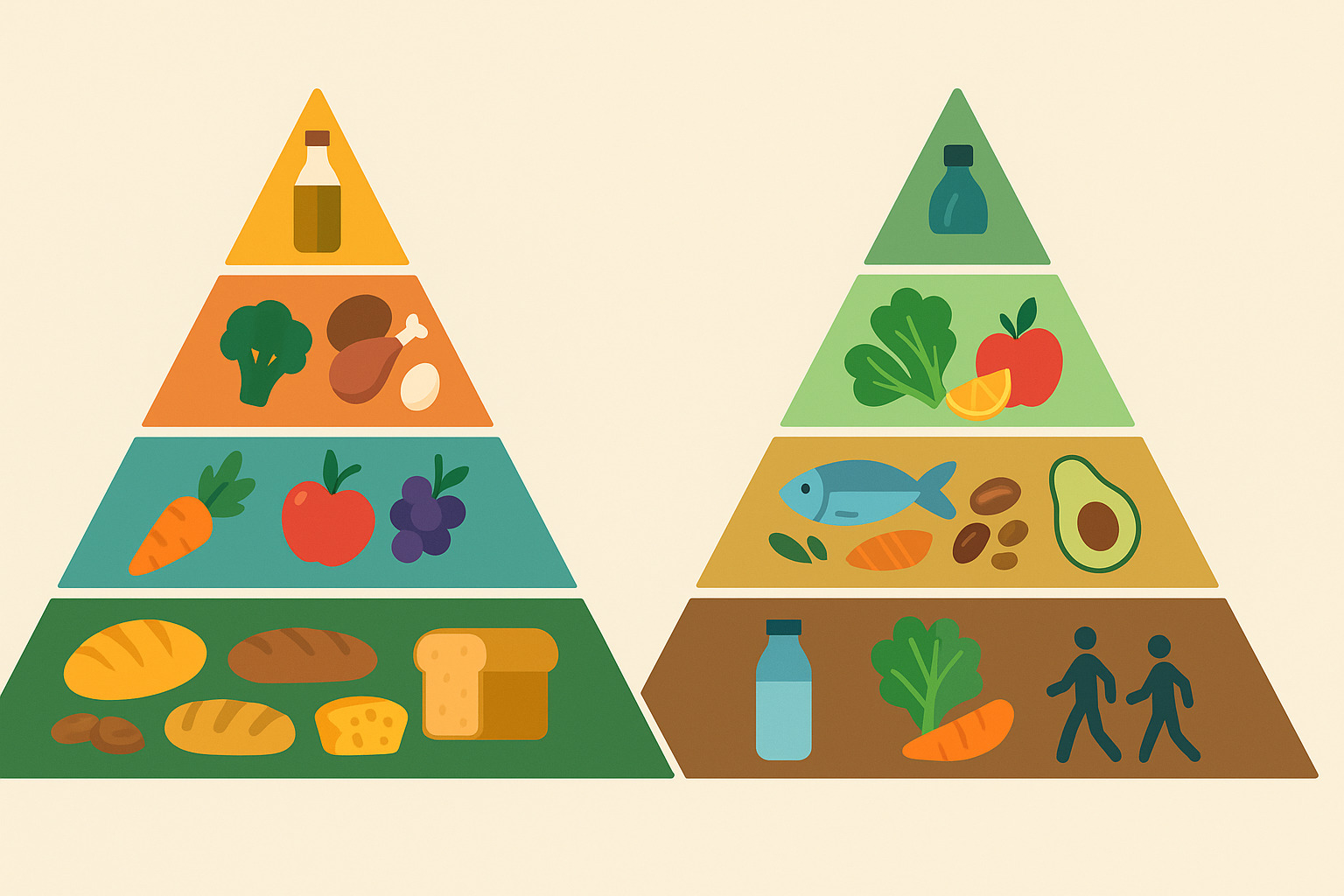 I 6 piani della piramide alimentare e la nuova piramide alimentare ...